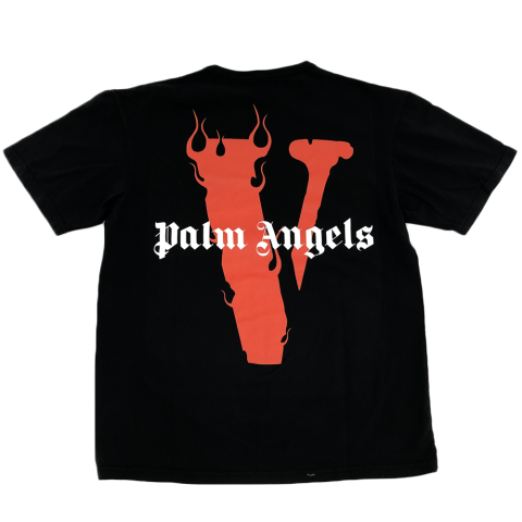 VLONE x Palm Angels Flame Staple Tee Black Red - VLONE